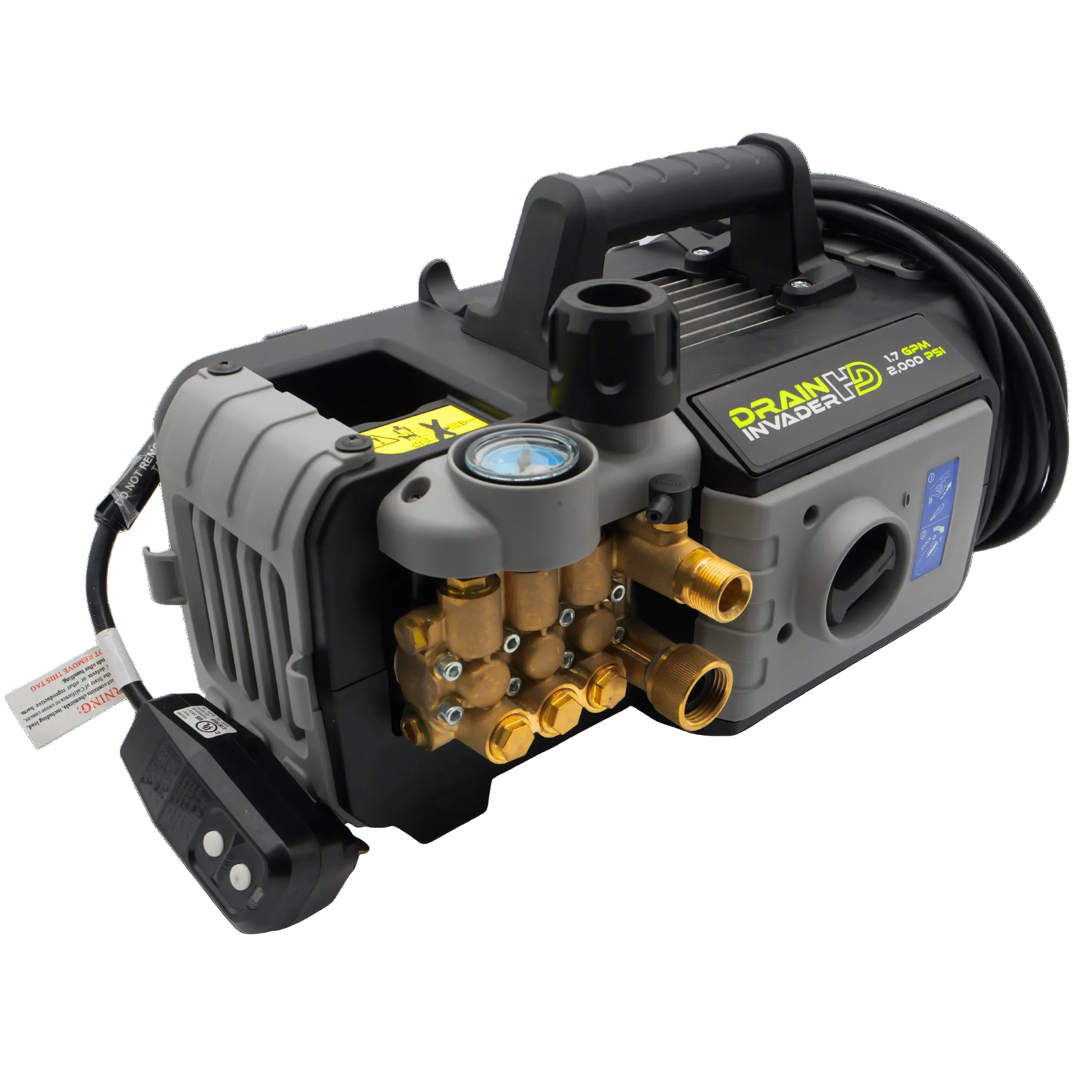 Hand Carry Electric Sewer Jetter with Heavy Duty Pump | Drain Invader